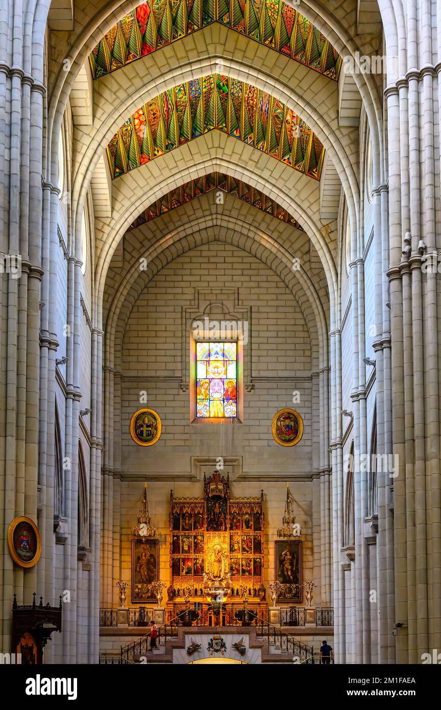 Almudena Cathedral, interior architecture detail, Madrid, Spain, 2022 ...