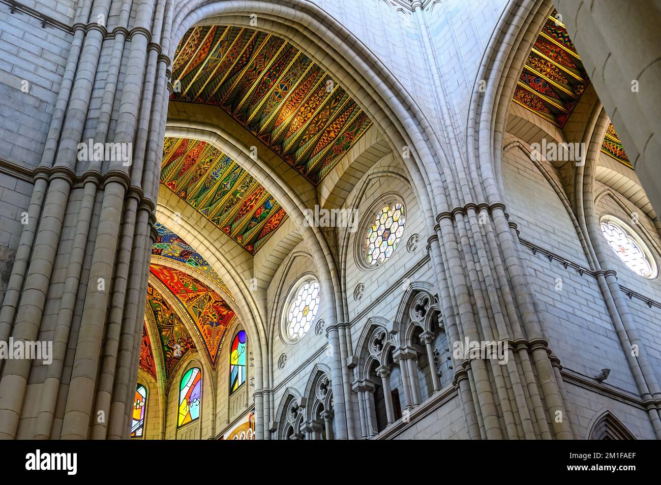 Almudena Cathedral, interior architecture detail, Madrid, Spain, 2022 ...