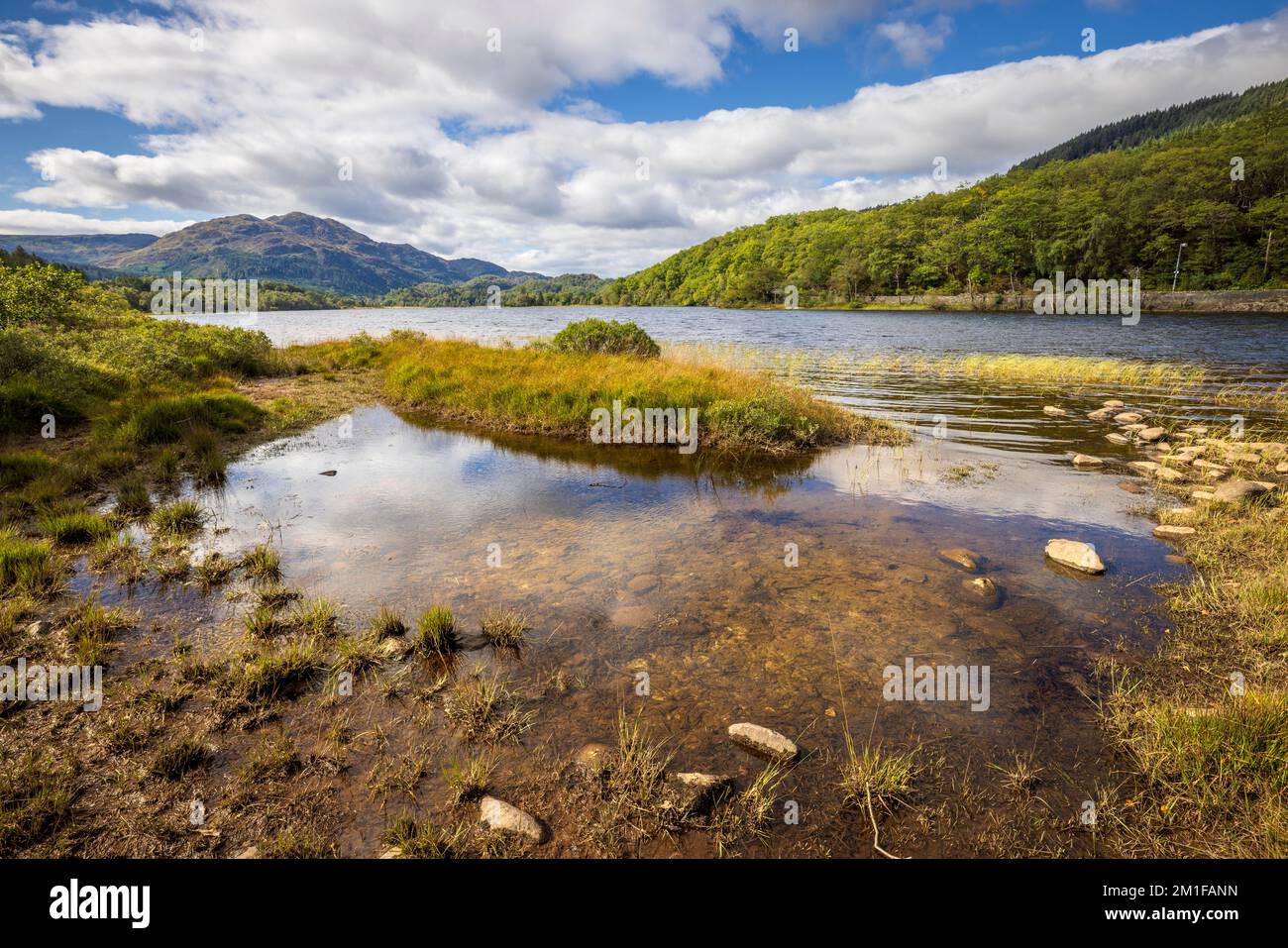 Loch Achray with Ben Venue in the distance, Trossachs, Stirling, Scotland Stock Photo - Alamy