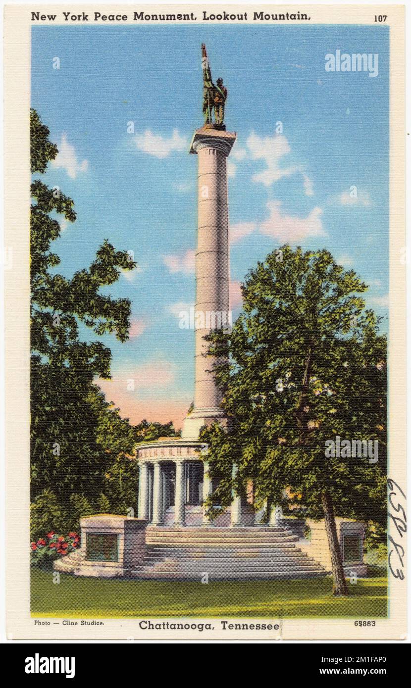 New York Peace Monument, Lookout Mountain, Chattanooga, Tennessee ...