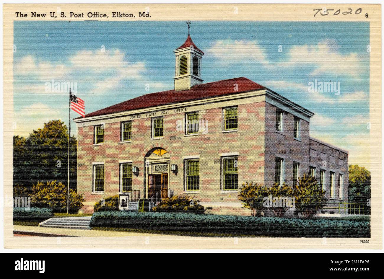 The new U. S. Post Office, Elkton, Md. , Post offices, Tichnor Brothers ...