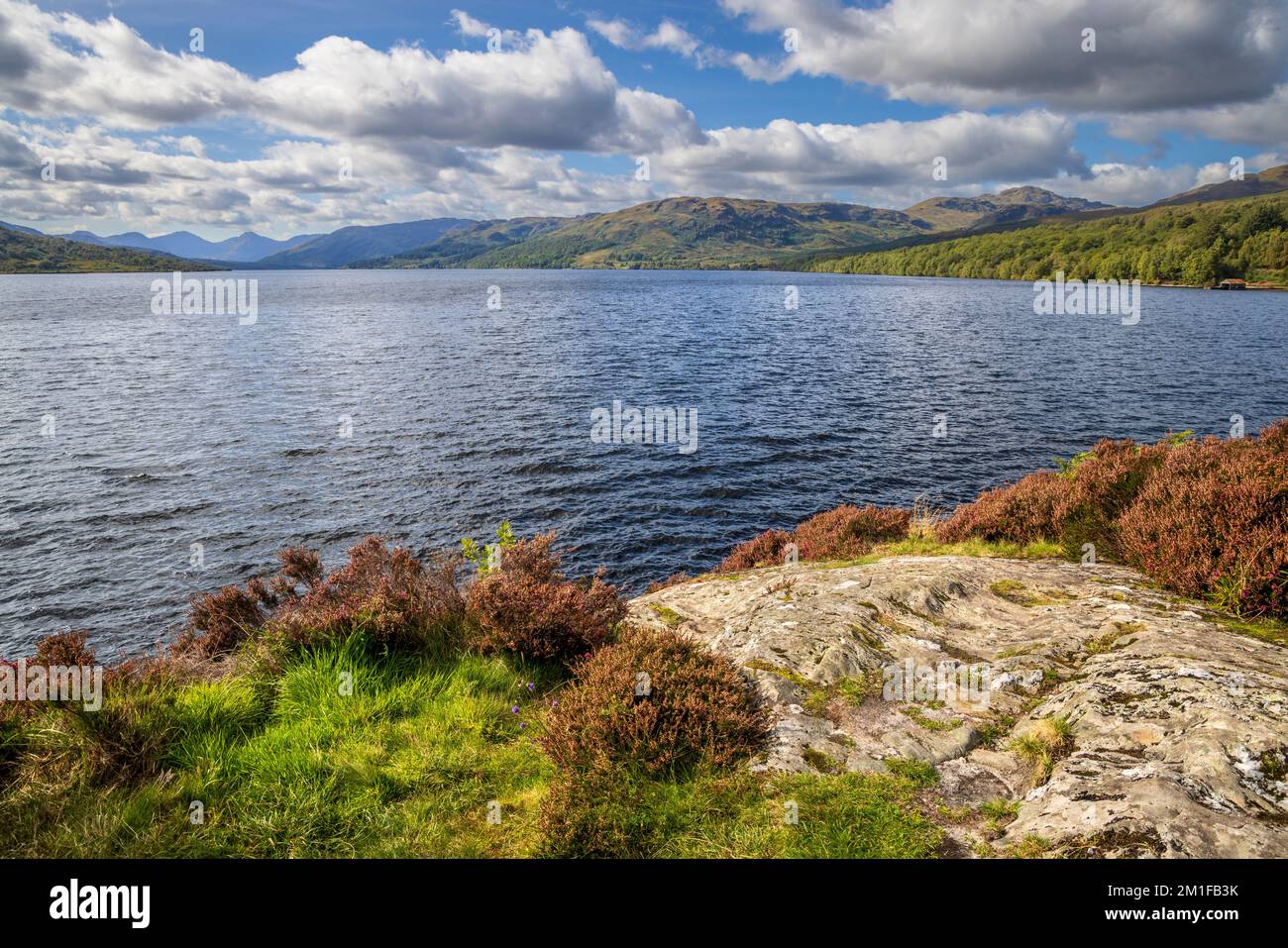 Loch Katrine from the north shore, Trossachs, Striling, Scotland Stock ...