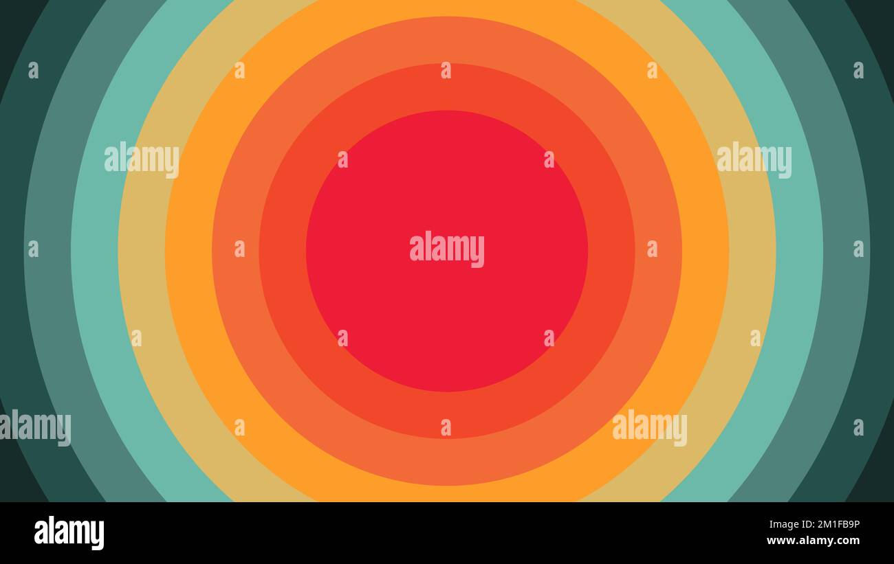 Abstract 1970's 1980's 1960's background with circles element and retro ...