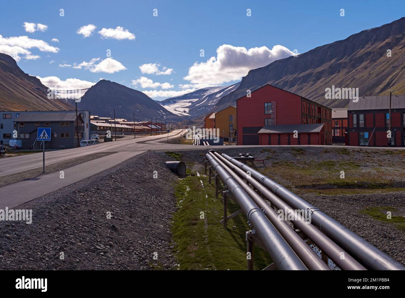 Longyearbyen, a High Arctic Town in the Summer in the Svalbard Islands ...
