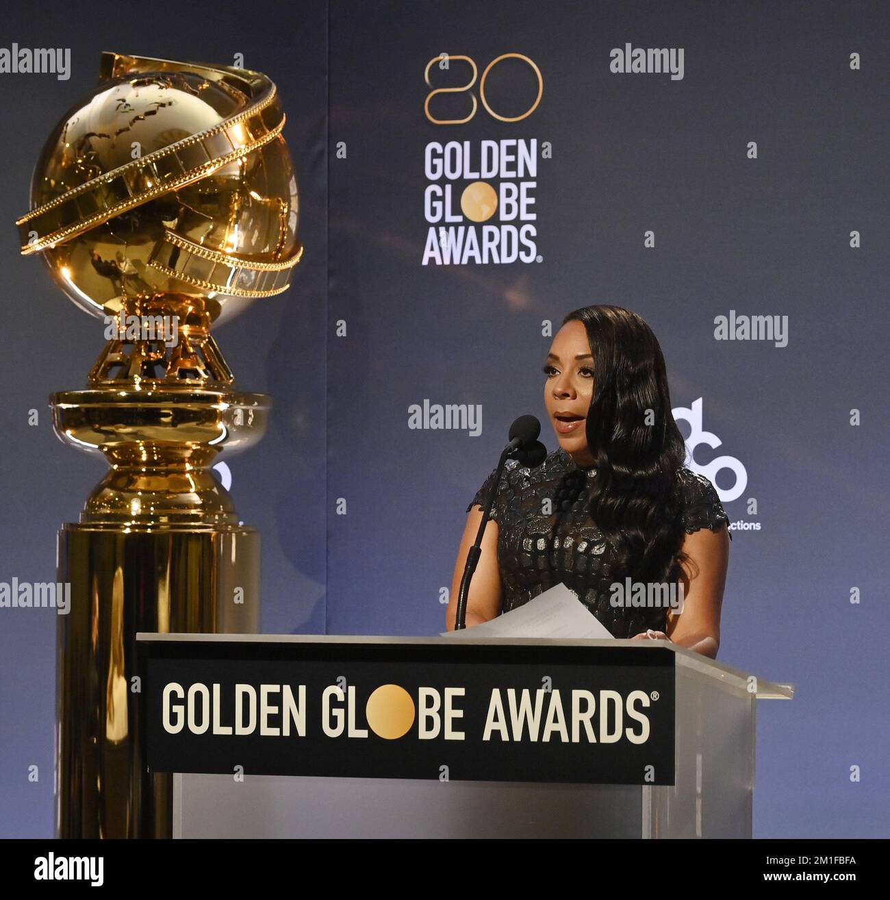 Los Angeles, United States. 12th Dec, 2022. Selenis Leyva announces the ...