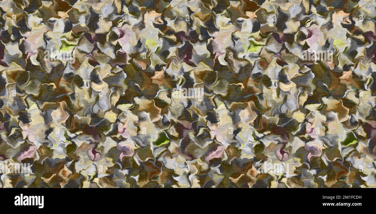 Camouflage wavy marble seamless border. Gradient blur for camo bohemian ...