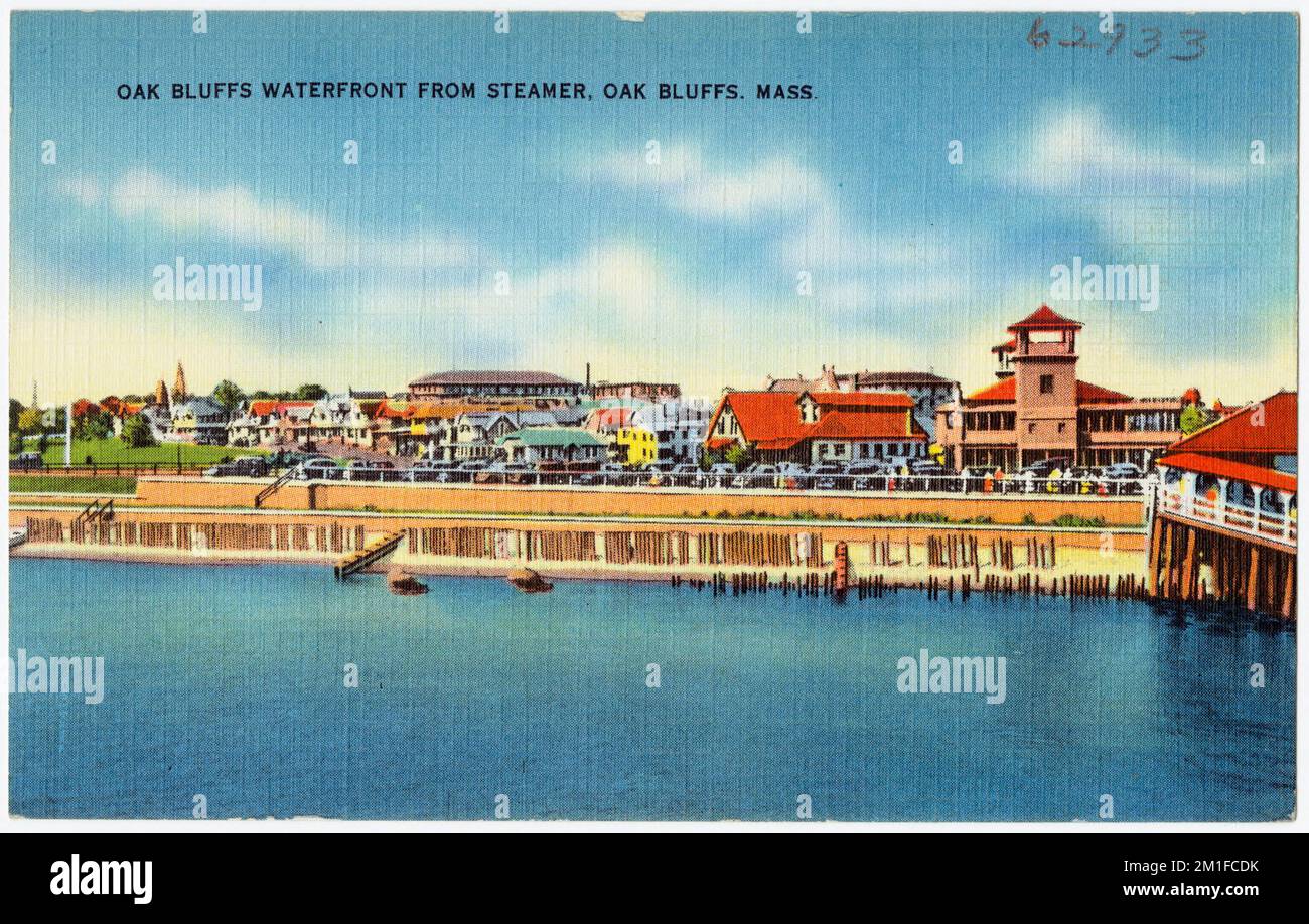 Oak Bluffs waterfront from steamer, Oak Bluffs, Mass. , Cities & towns ...