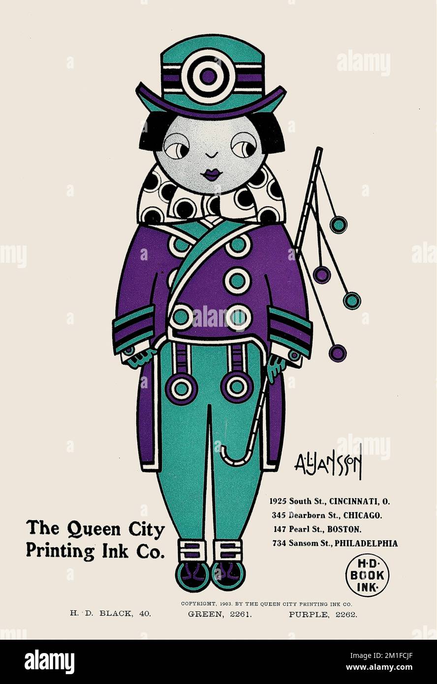 American art deco - Printing Ink Posters Stock Photo - Alamy