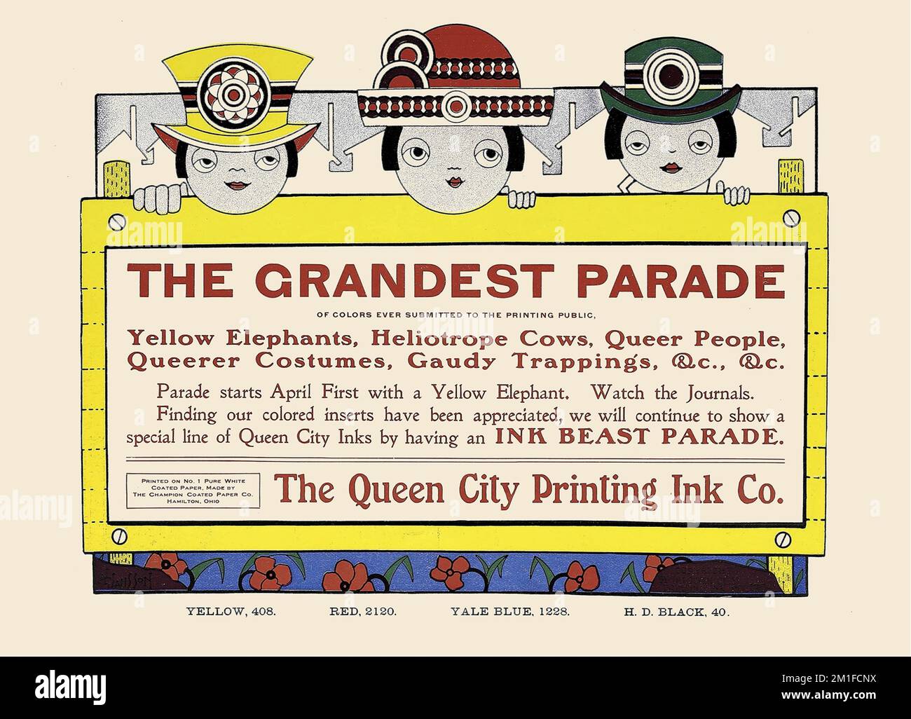 American art deco - Printing Ink Posters Stock Photo - Alamy