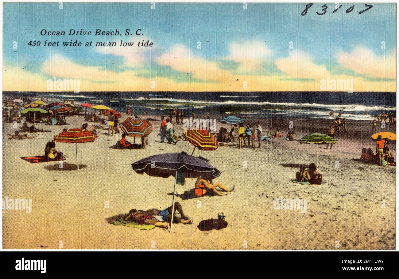 Ocean Drive Beach, S. C., 450 feet wide at mean low tide , Beaches ...