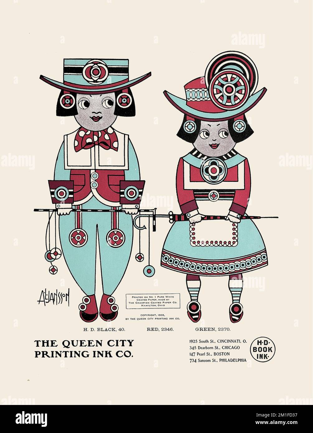 American art deco - Printing Ink Posters Stock Photo - Alamy