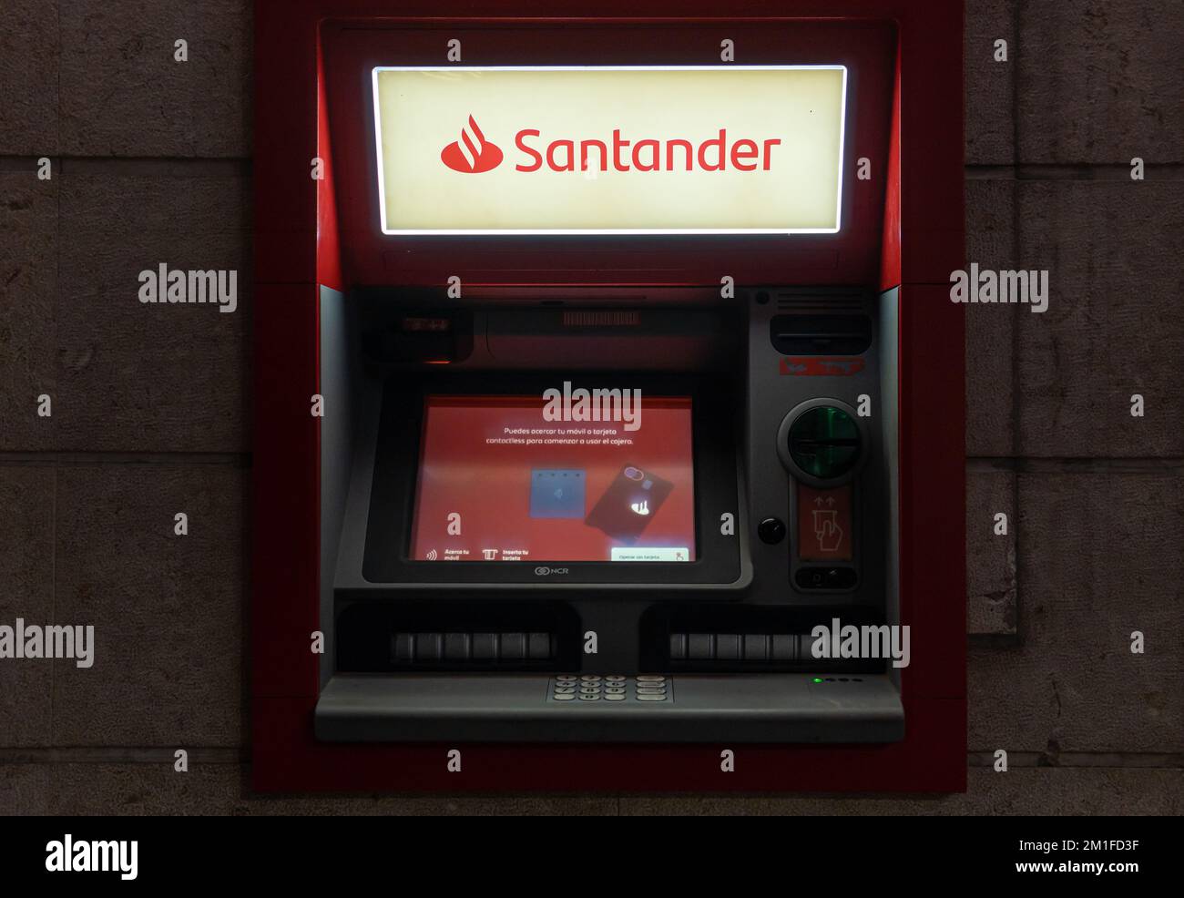 Felanitx, Spain; december 10 2022: Main facade of an office of the ...