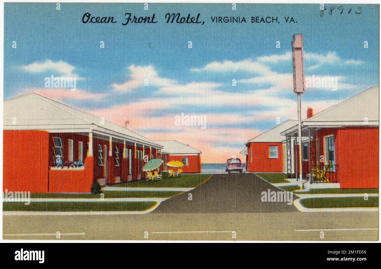 Ocean Front Motel, Virginia Beach, VA. , Motels, Tichnor Brothers ...