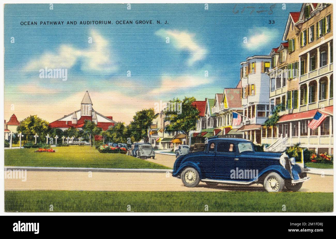 Ocean Pathway and auditorium, Ocean Grove, N. J. , Cities & towns ...