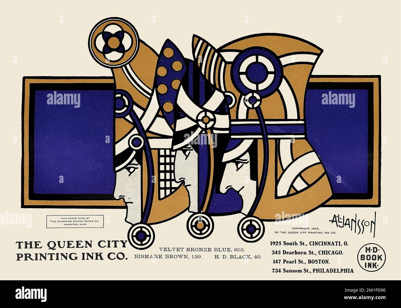 American art deco - Printing Ink Posters Stock Photo - Alamy