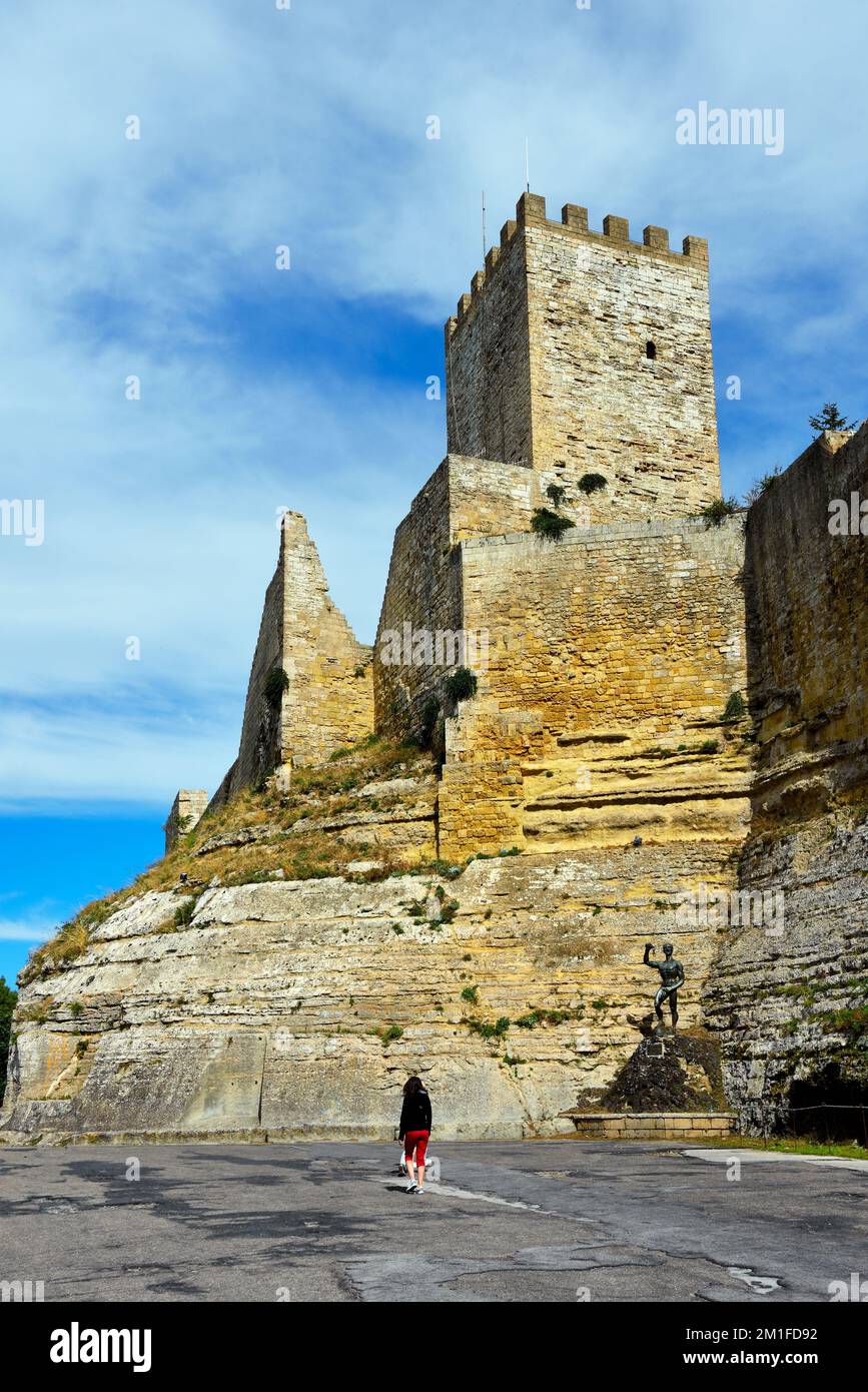 Lombardy Castle Enna Sicily Italy Stock Photo - Alamy