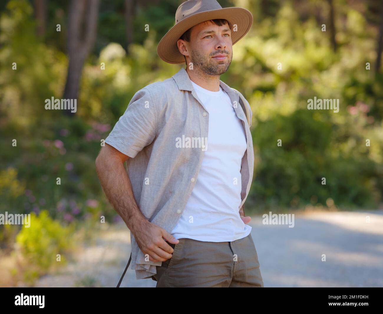 concept of embracing fresh air and engaging in outdoor activities. Man ...