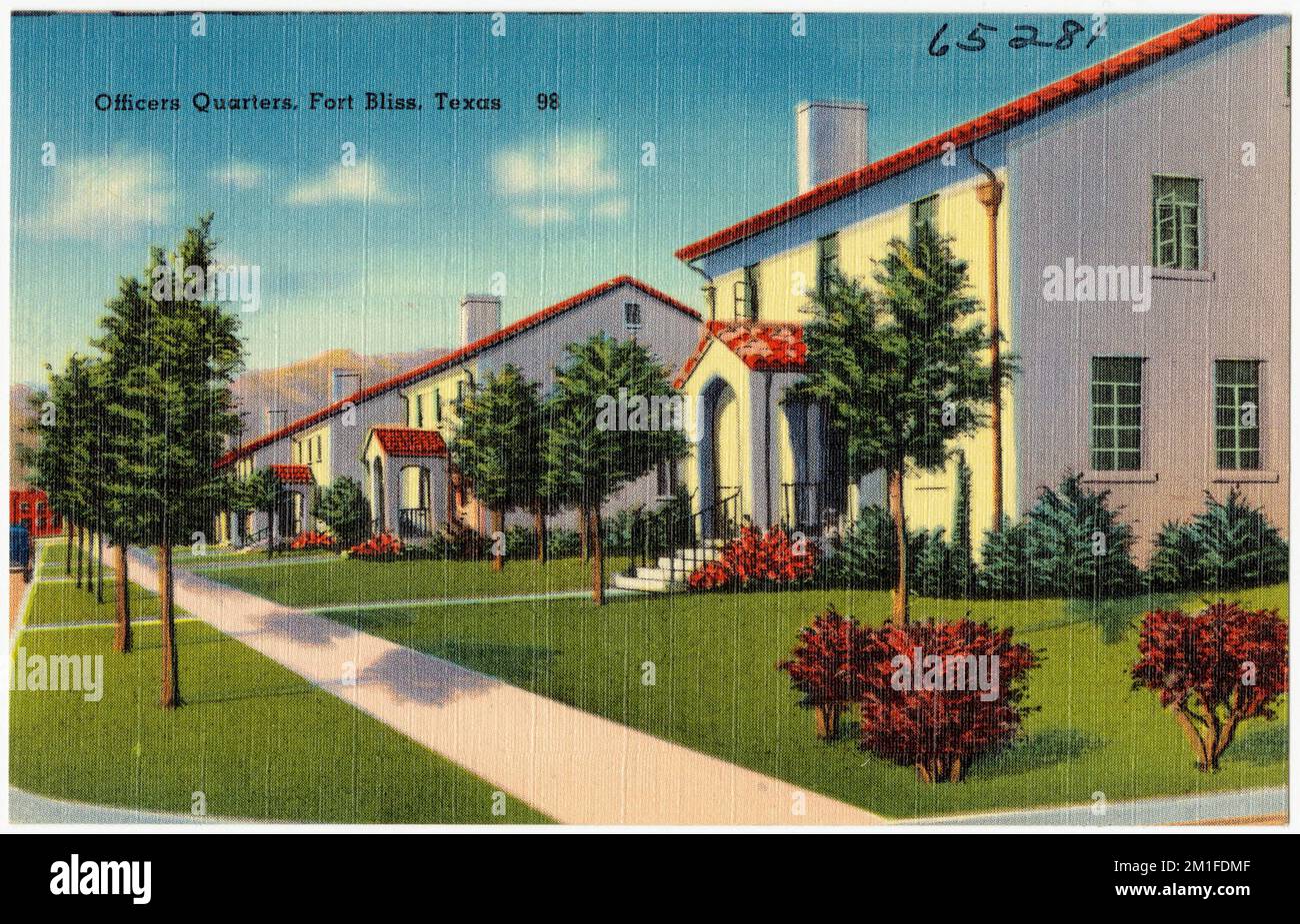 Office Quarters, Fort Bliss, Texas , Military facilities, Tichnor Brothers Collection, postcards ...