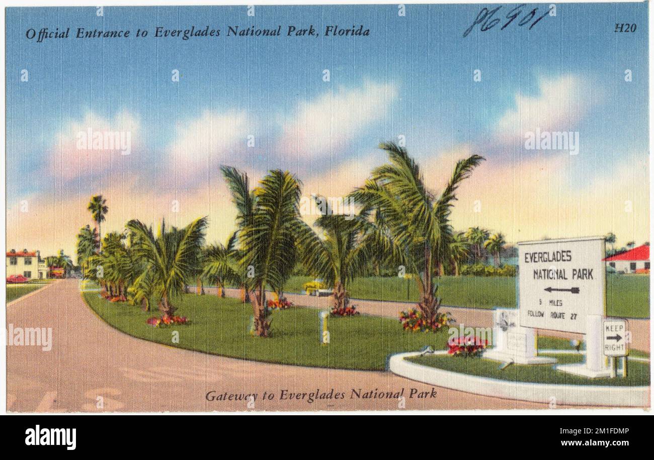 Official Entrance to Everglades National Park, Florida. Gateway to ...
