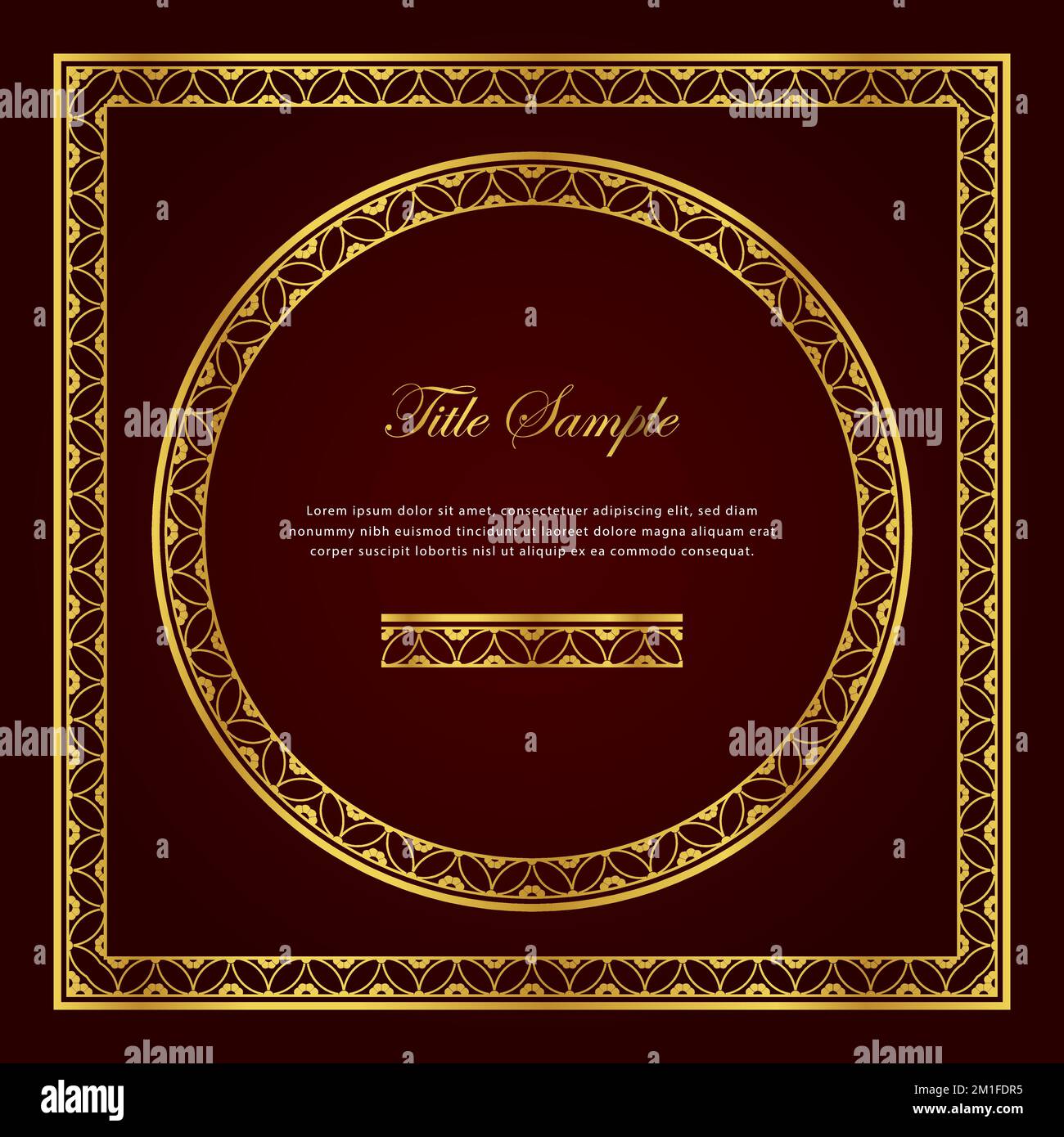 Luxury golden square and round frame set Stock Vector Image & Art - Alamy