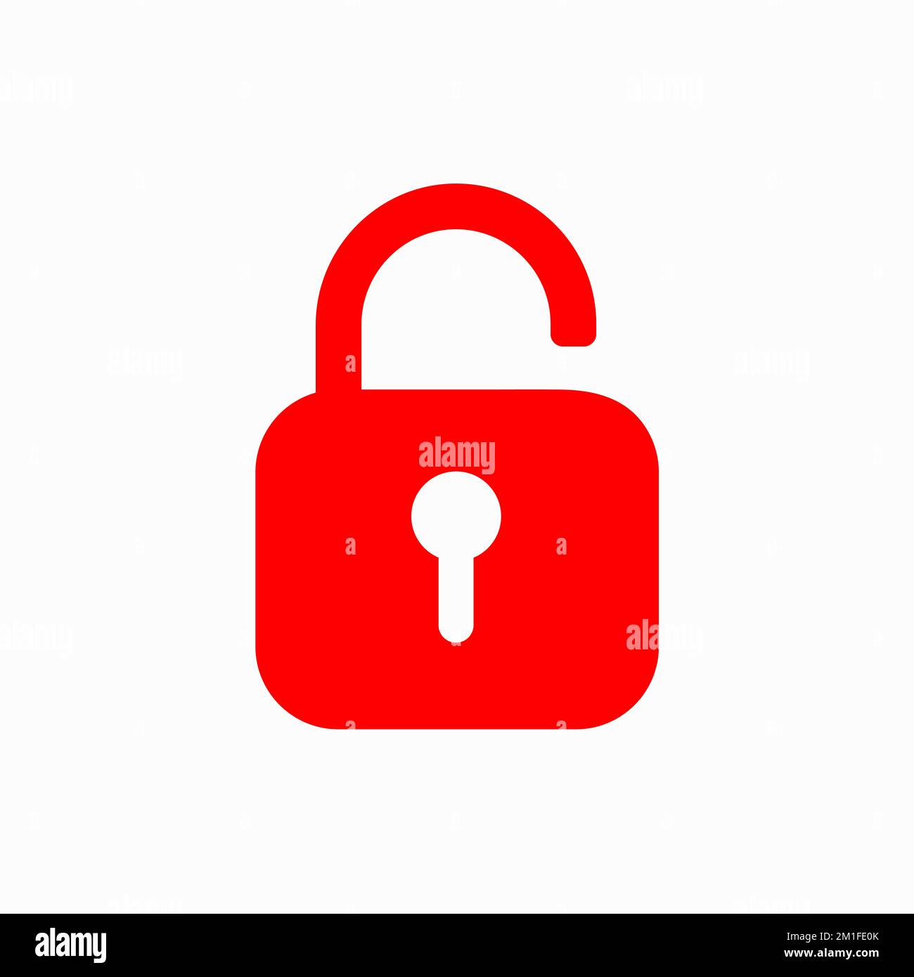 Padlock icon isolated on white background. Symbol sign unlock. Vector ...