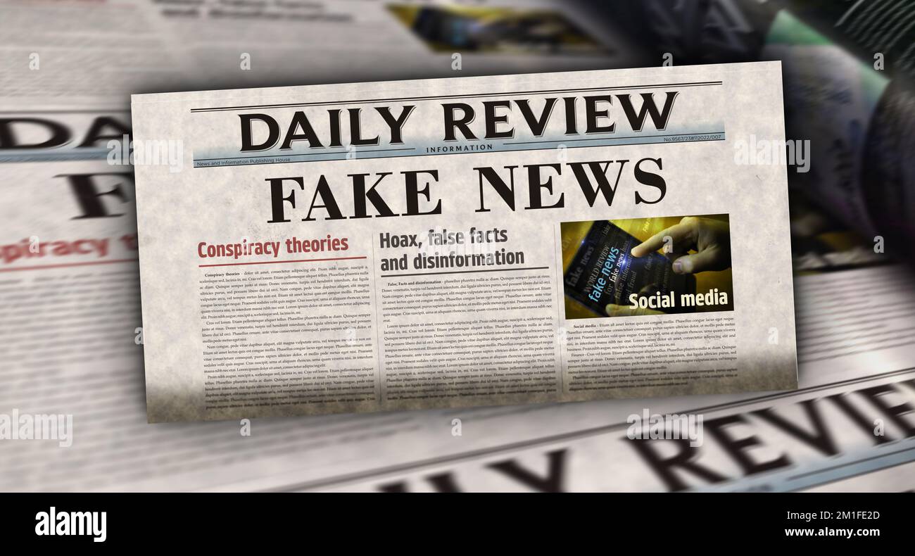 Fake news, conspiracy theory, hoax and disinformation vintage news and ...