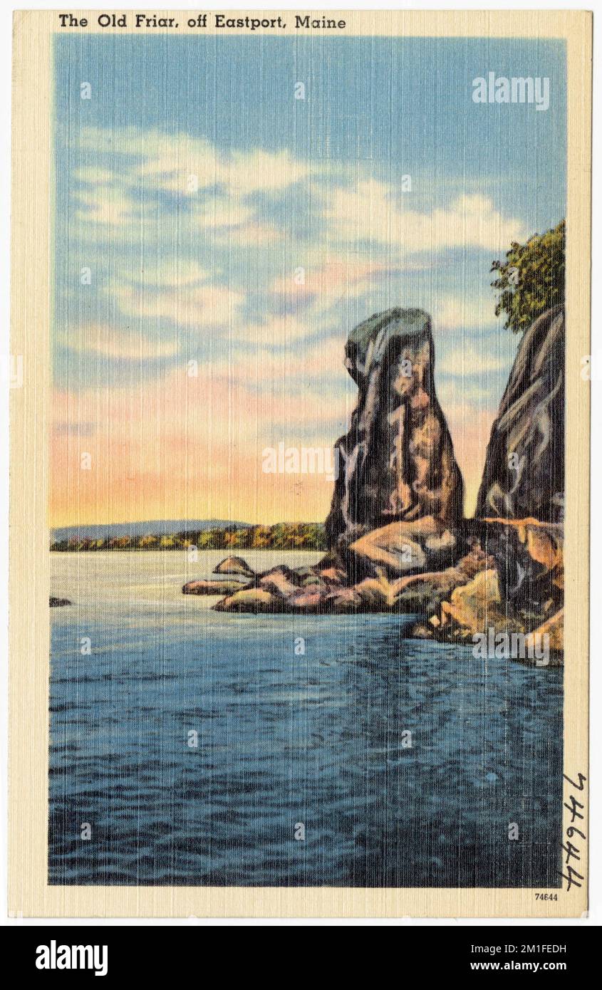 The Old Friar, off Eastport, Maine , Tichnor Brothers Collection ...