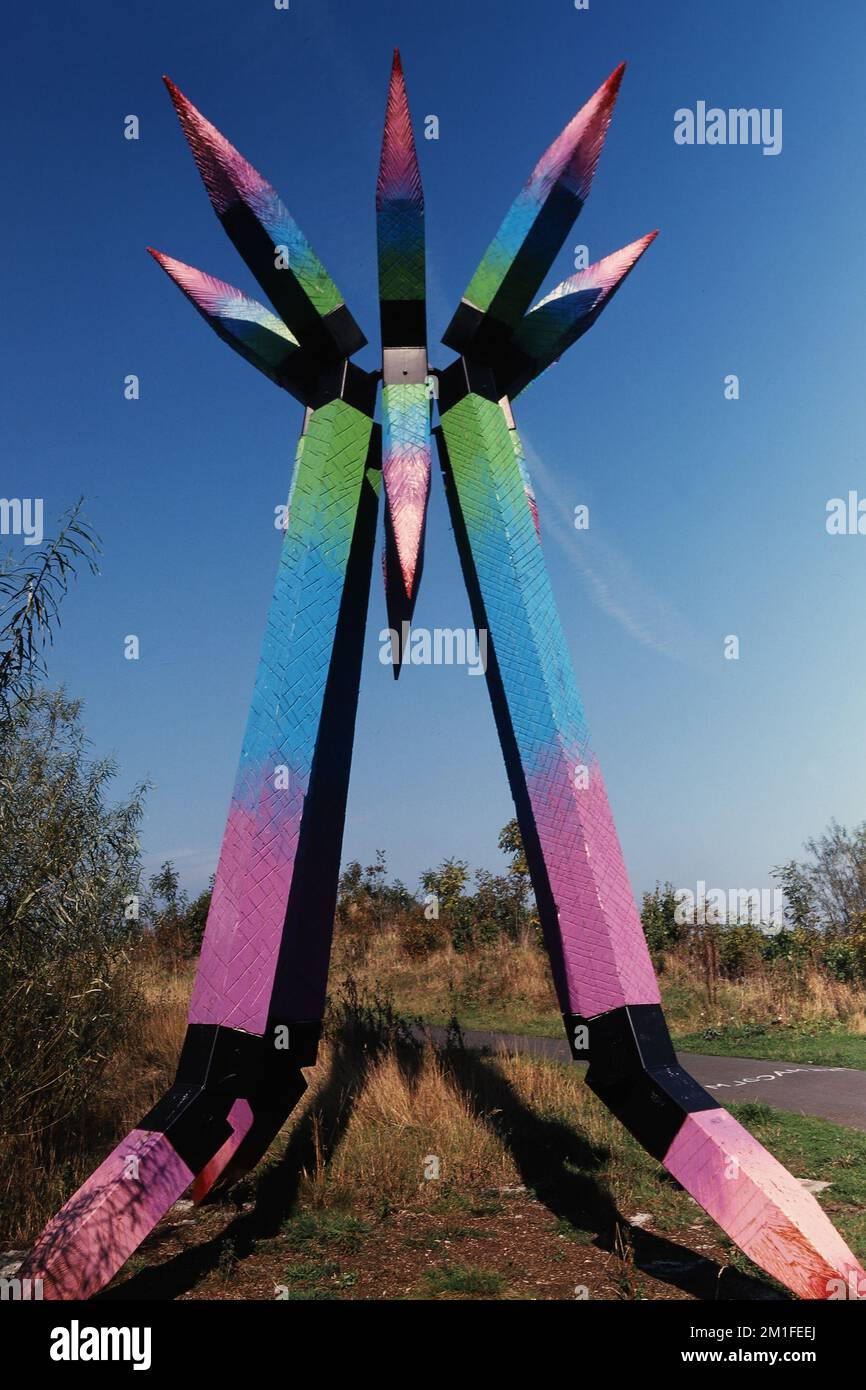 Sentinels, Johnstone, Renfrewshire, Scotland, UK by artist Professor ...