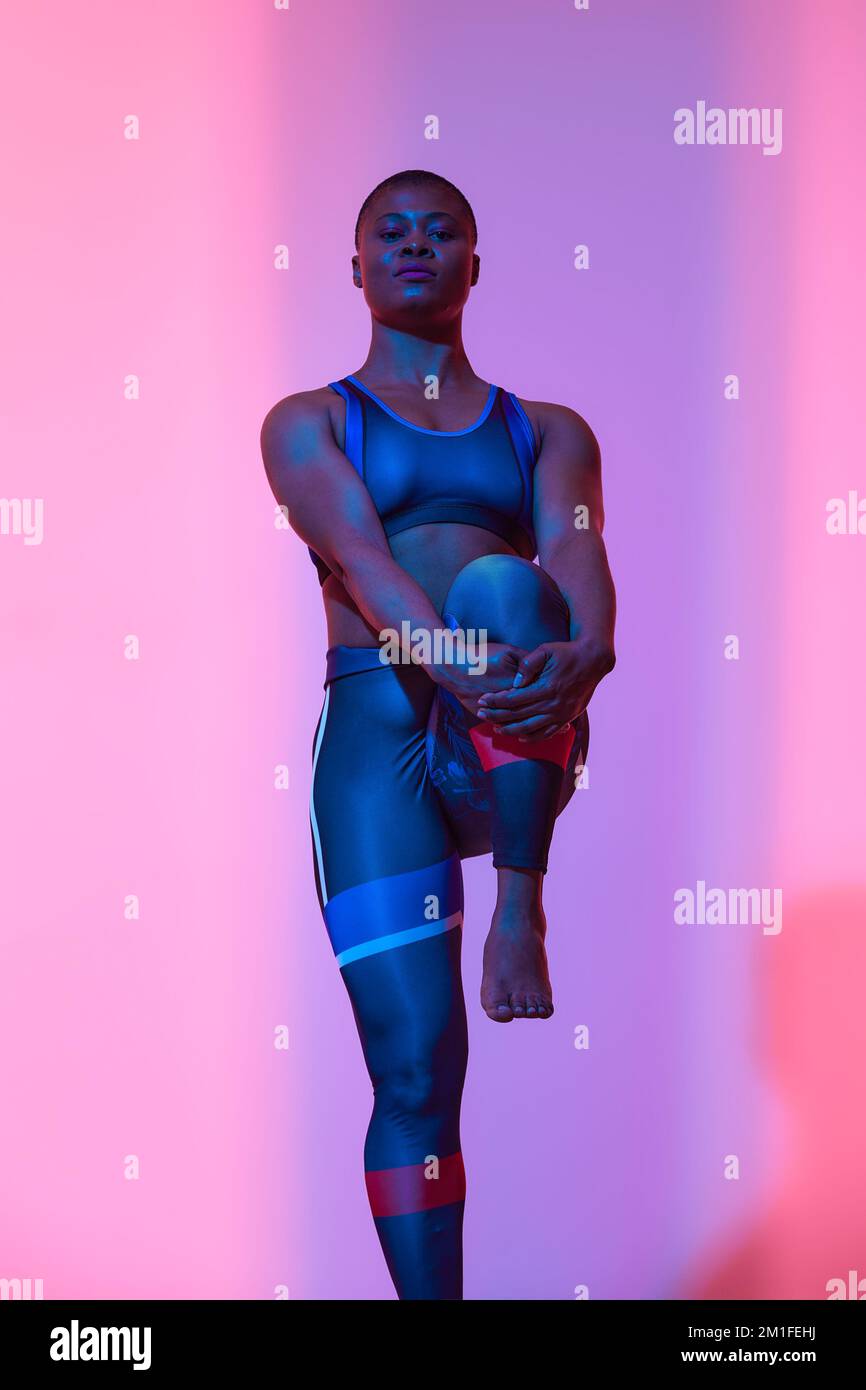 Physical Activity. Full Length Vertical Portrait Of Body Positive Young ...