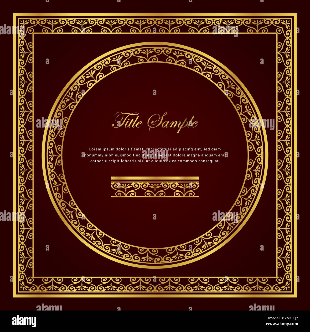 Luxury golden square and round frame set Stock Vector Image & Art - Alamy
