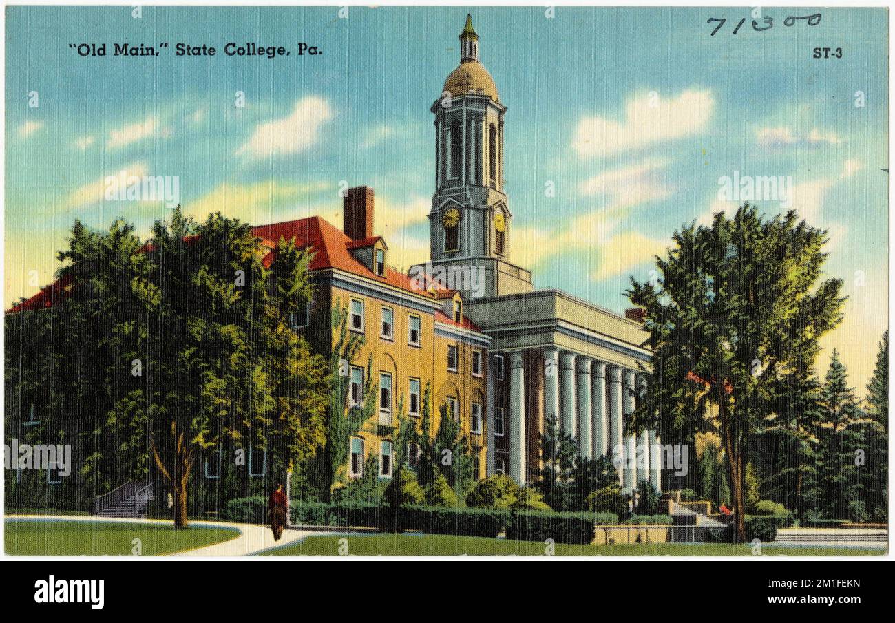 'Old Main', State College, Pa. , Universities & colleges, Tichnor ...