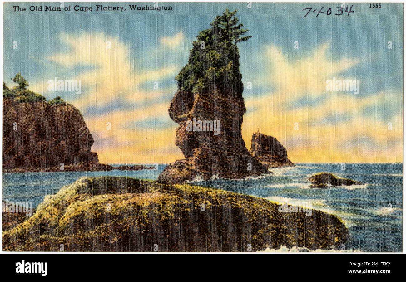 The Old Man of Cape Flattery, Washington , Tichnor Brothers Collection ...