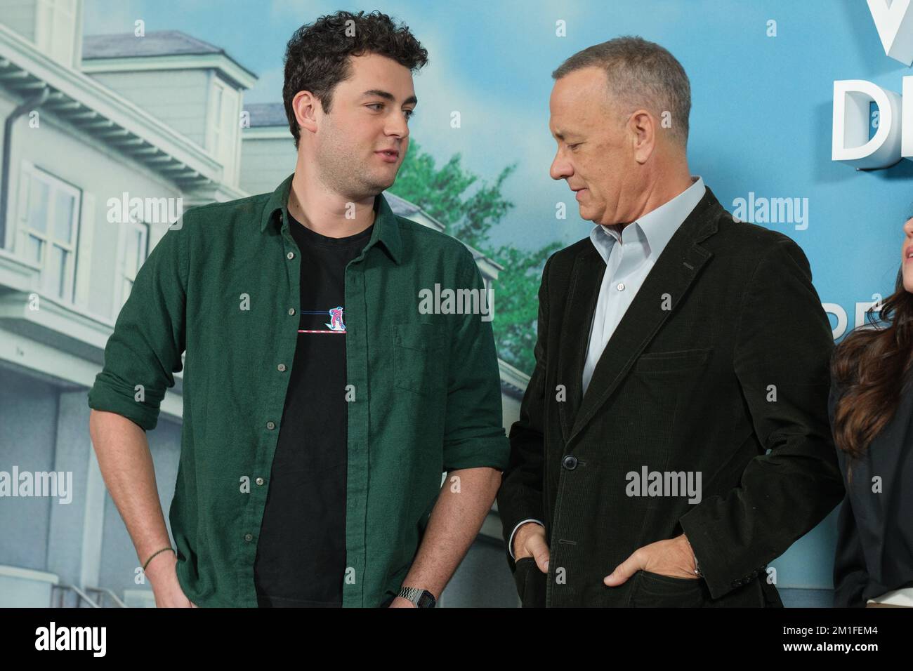 Madrid, Spain. 12th Dec, 2022. Truman Hanks (L) and Tom Hanks (R ...