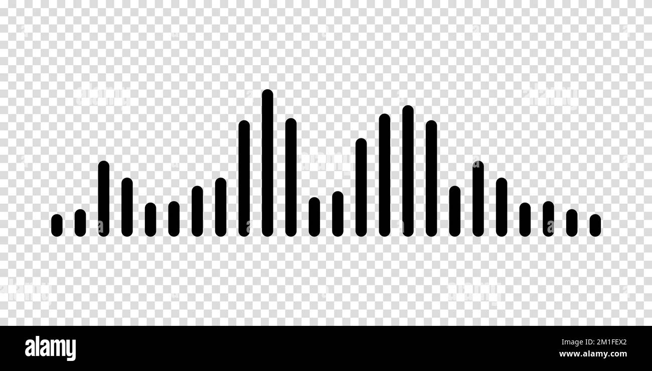 Audio wave. icon sound song. EQ. Podcast wave. Symbols on isolated ...