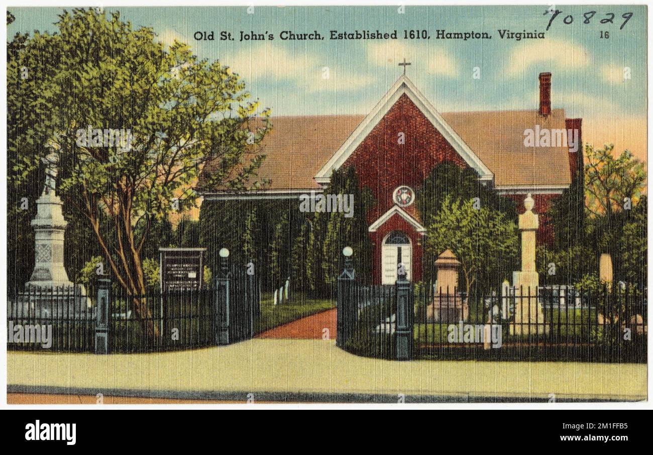 Old St. John's Church, established 1610, Hampton, Virginia , Churches ...