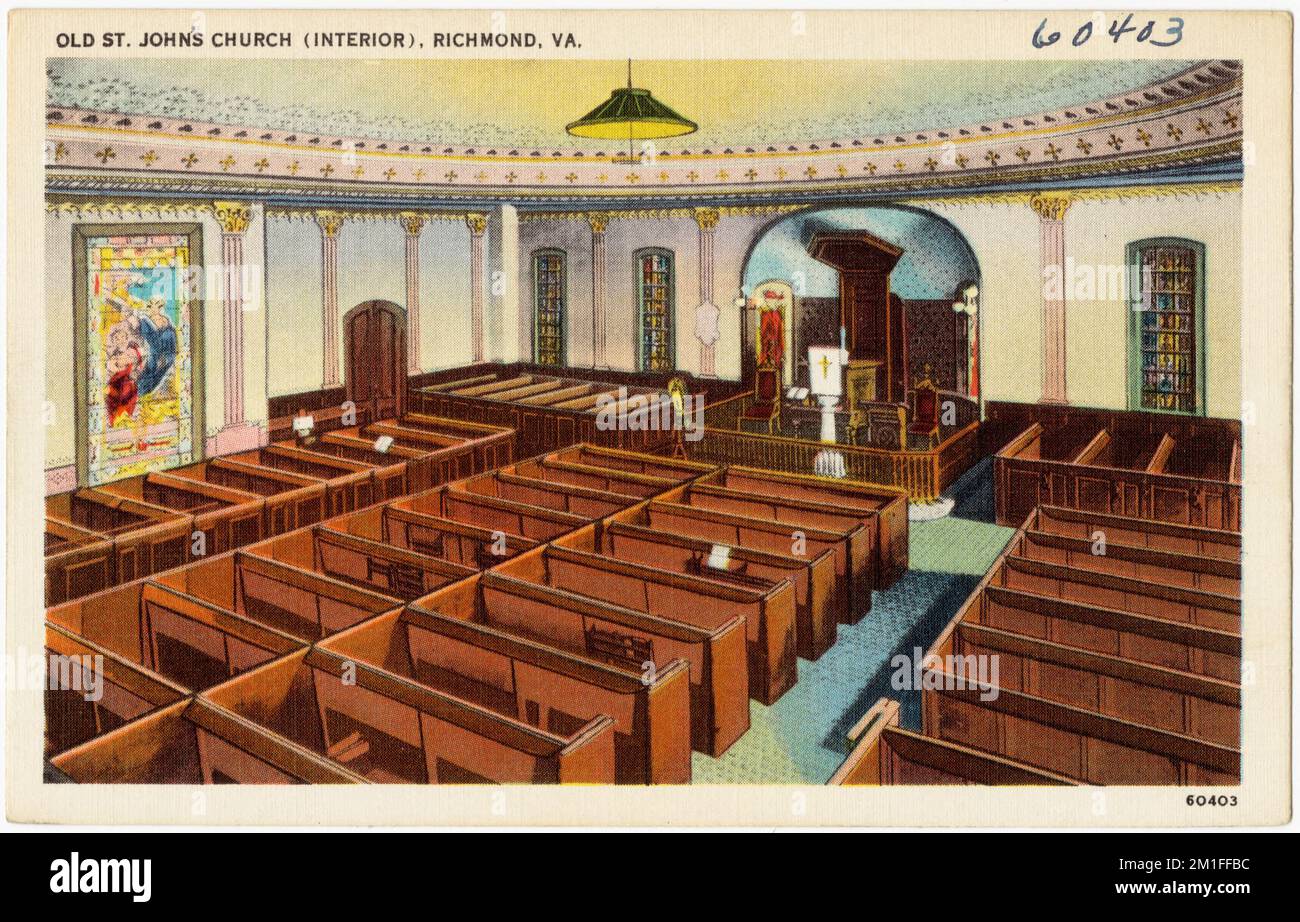 Old St. John's Church (interior), Richmond, VA. , Churches, Tichnor ...