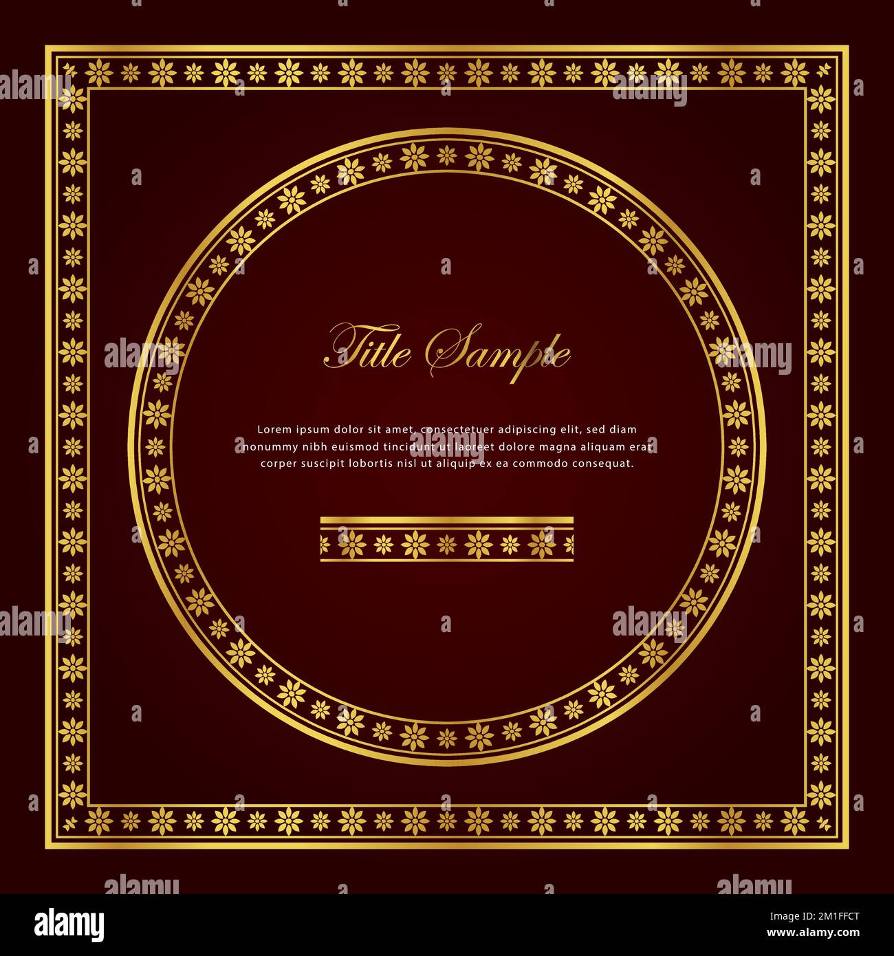 Luxury golden square and round frame set Stock Vector Image & Art - Alamy