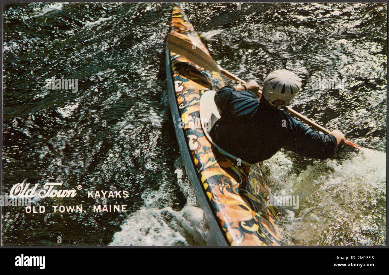 Old Town kayaks, Old Town, Maine , Kayaks, Tichnor Brothers Collection ...