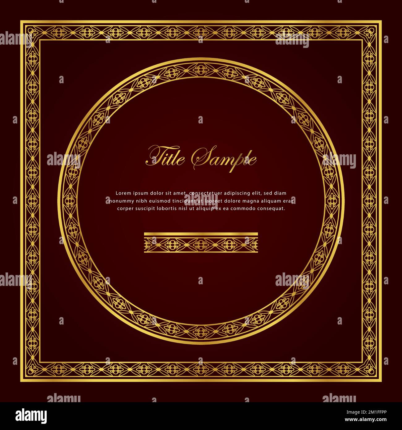 Luxury golden square and round frame set Stock Vector Image & Art - Alamy