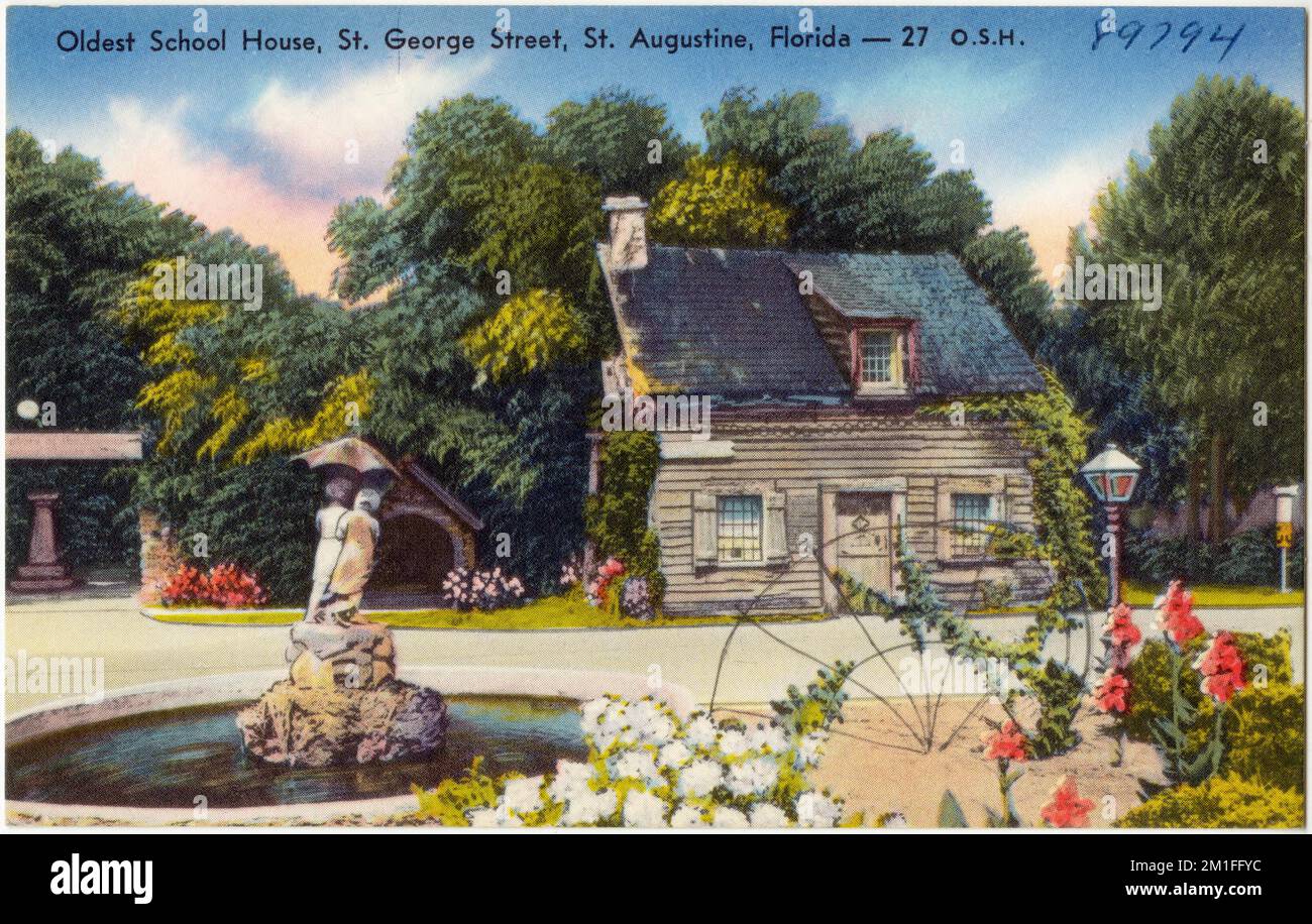 Oldest schoolhouse, St. George Street, St. Augustine, Florida ...