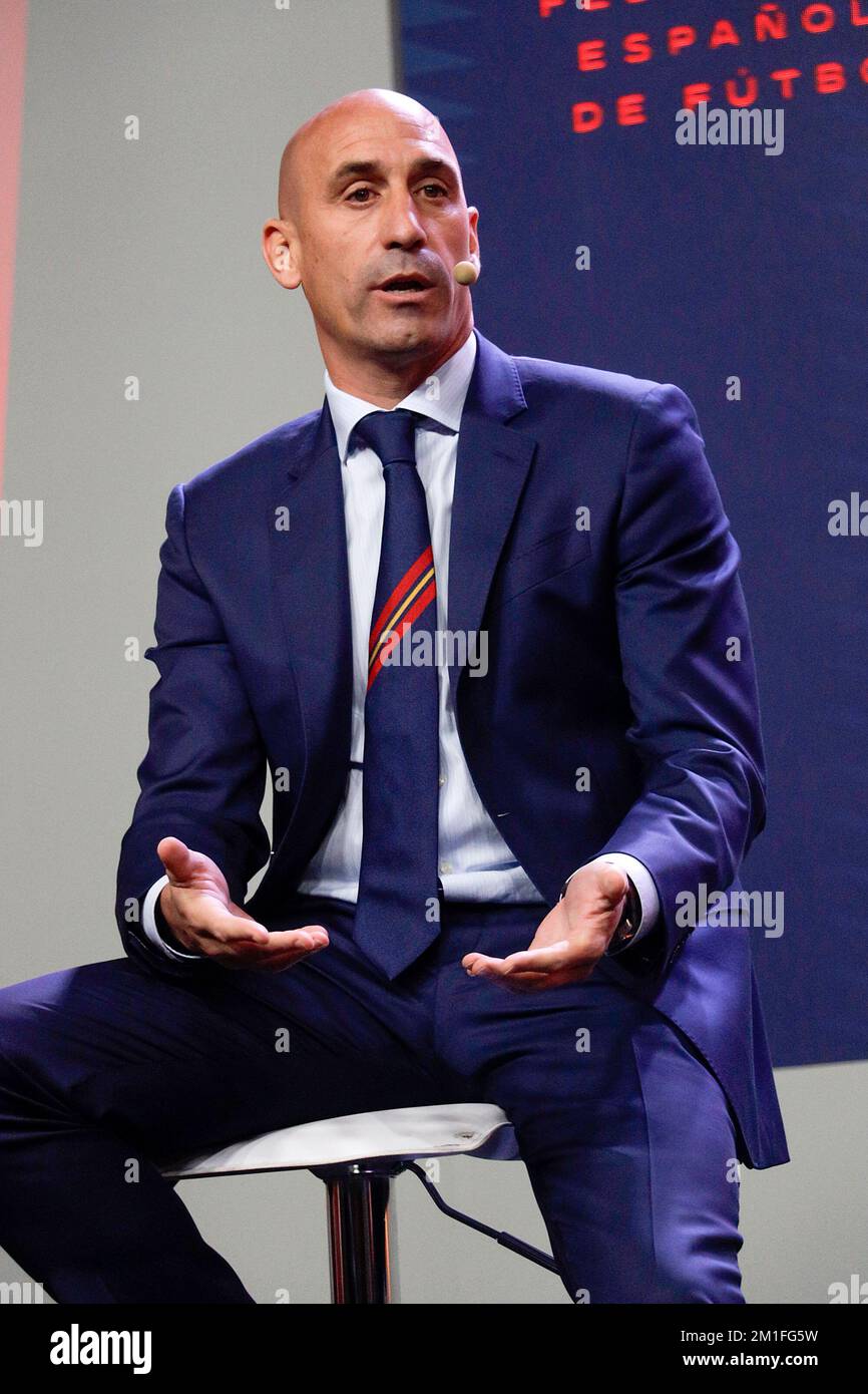 The President of RFEF Luis Rubiales during the official presentation of ...