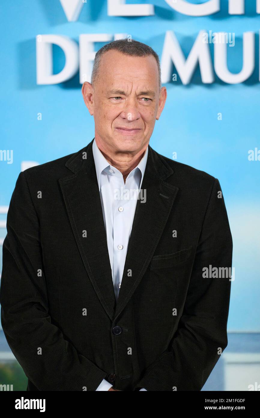 December 12, 2022, Madrid, Madrid, Spain: Tom Hanks attends â€˜A Man ...