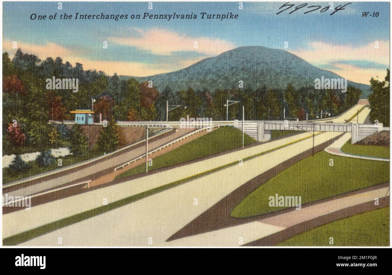 One of the interchanges on Pennsylvania Turnpike , Roads, Tichnor ...