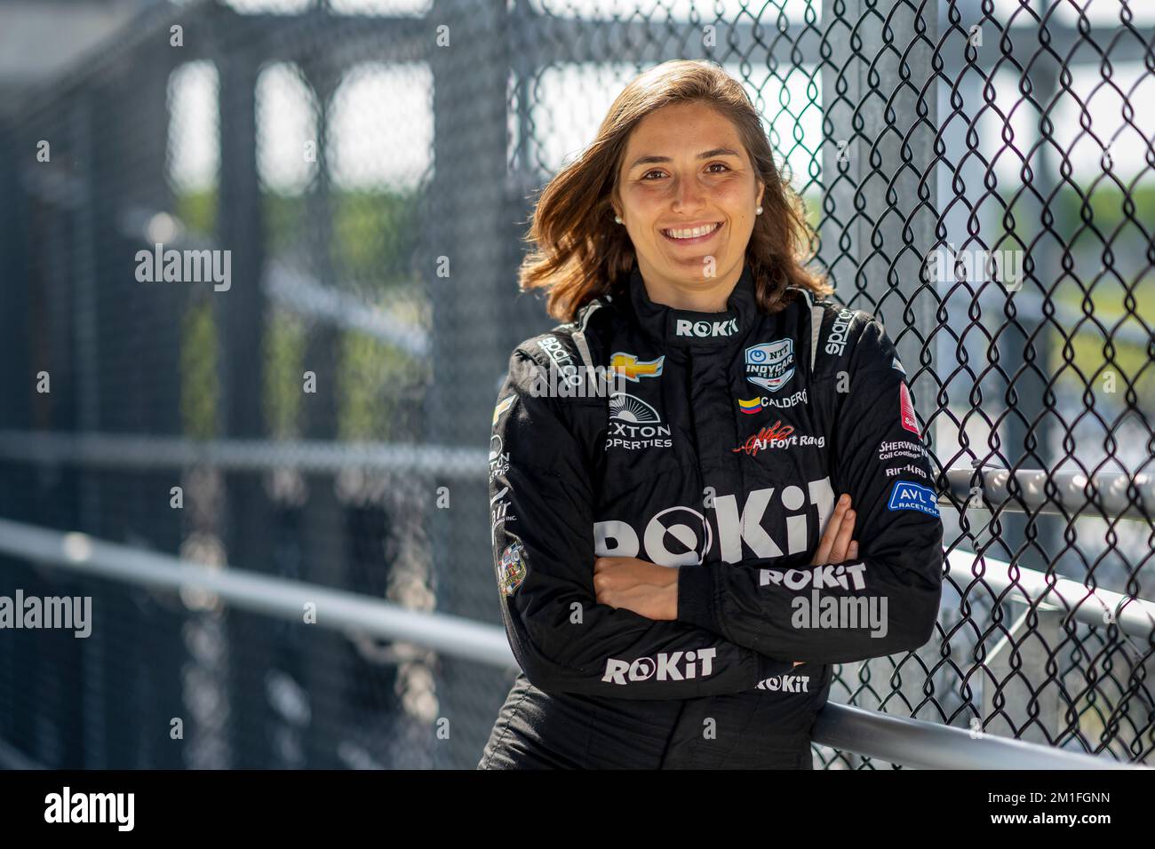 TATIANA CALDERON (11) (R) of Bogota, Columbia poses for photographs ...