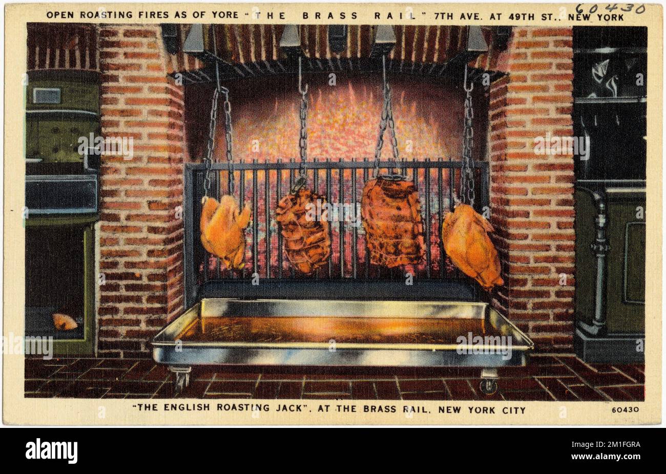 Open roasting fires as of yore. 'The Brass Rail' 7th Ave. at 49th St ...