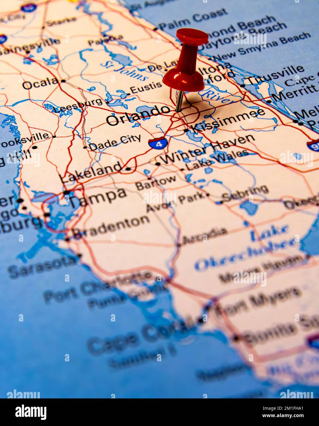 Orlando map hi-res stock photography and images - Alamy