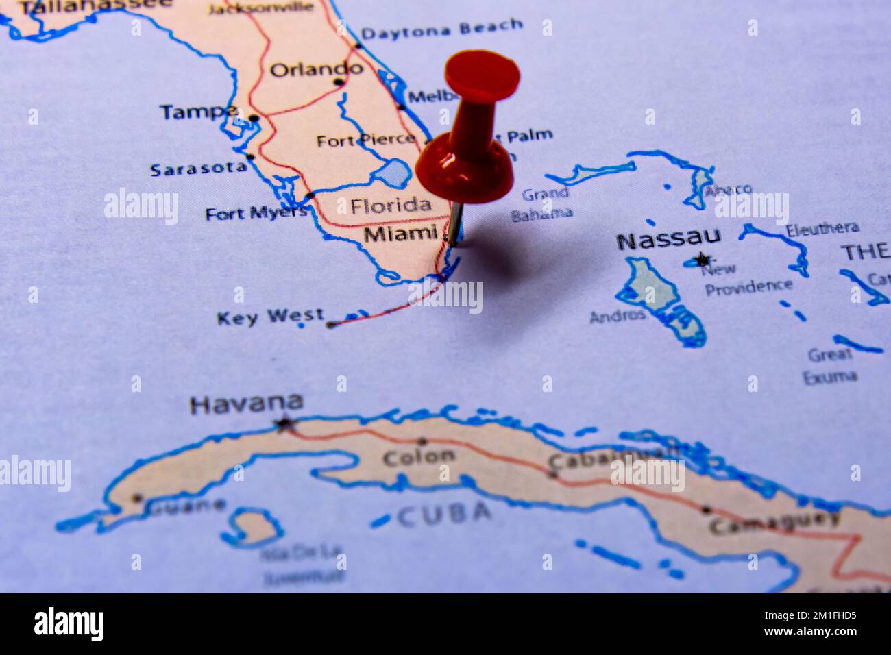 Florida map pin hi-res stock photography and images - Alamy