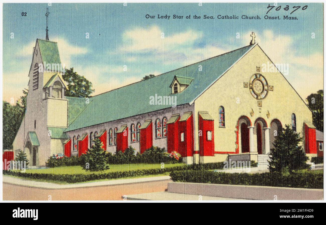 Our Lady Star of the Sea Catholic Church, Onset, Mass. , Catholic churches, Tichnor Brothers ...