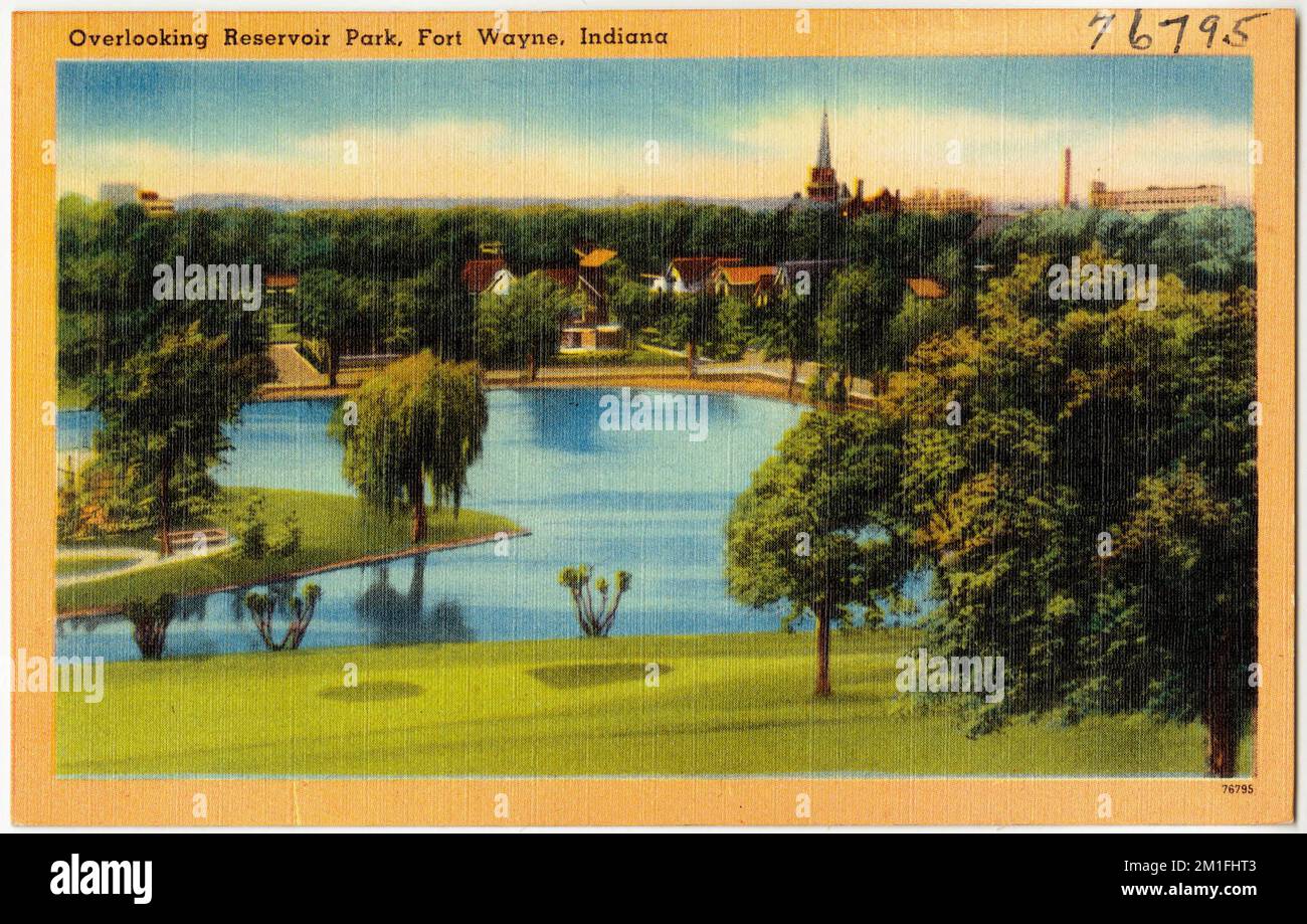 Overlooking Reservoir Park, Fort Wayne, Indiana , Parks, Lakes & ponds ...