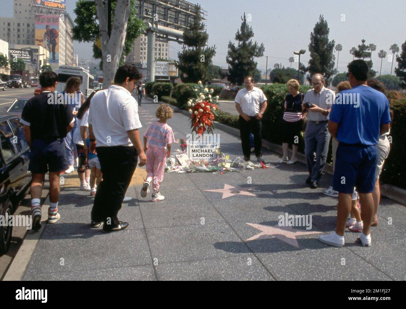 Michael Landon honored at the Hollywood Walk of Fame on the day of his ...
